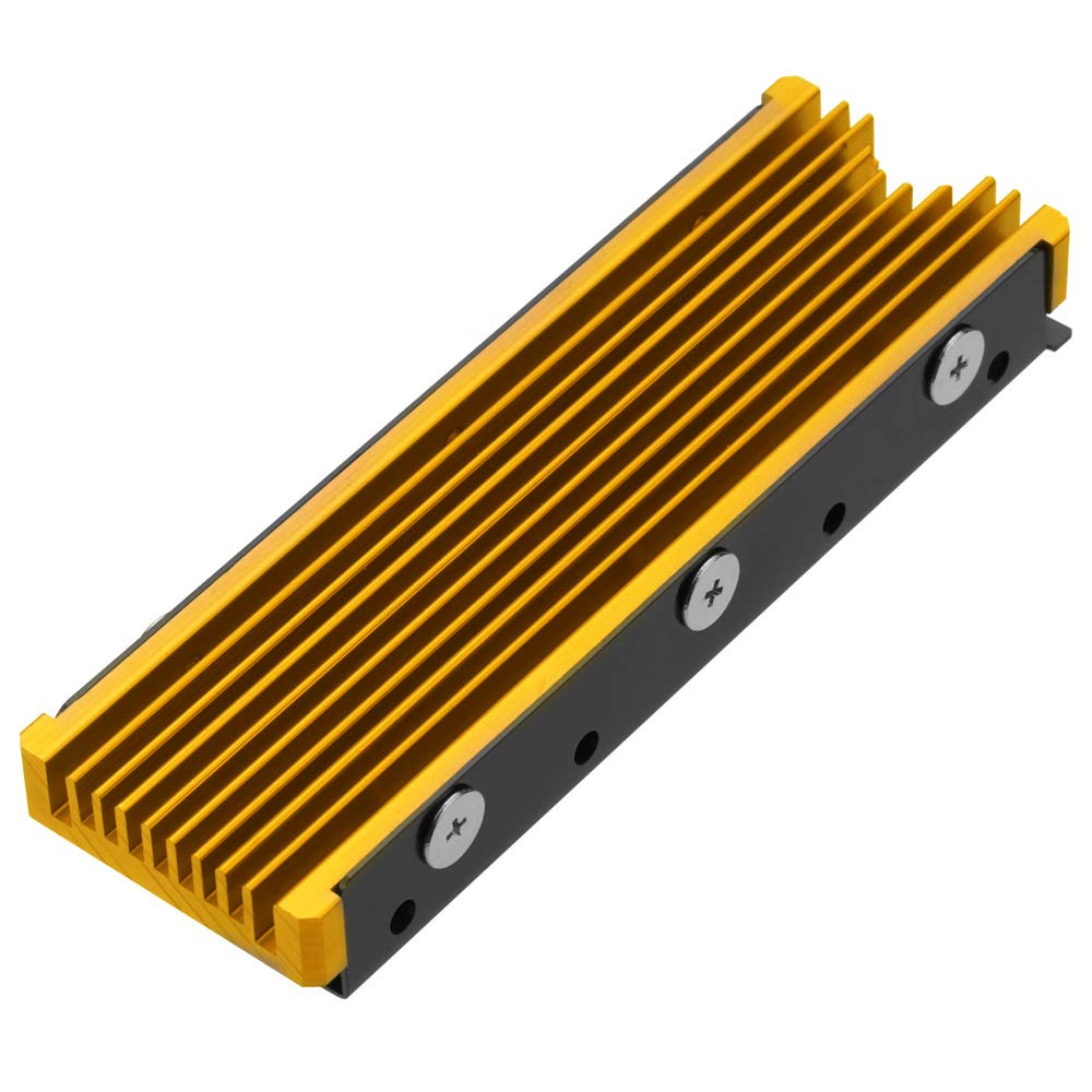 NVMe Heatsinks for M.2 2280mm SSD Double-Sided Cooling Design(Gold)
