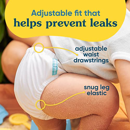 Charlie Banana Baby Reusable and Washable Swim Diaper for Boys or Girls, White, Medium