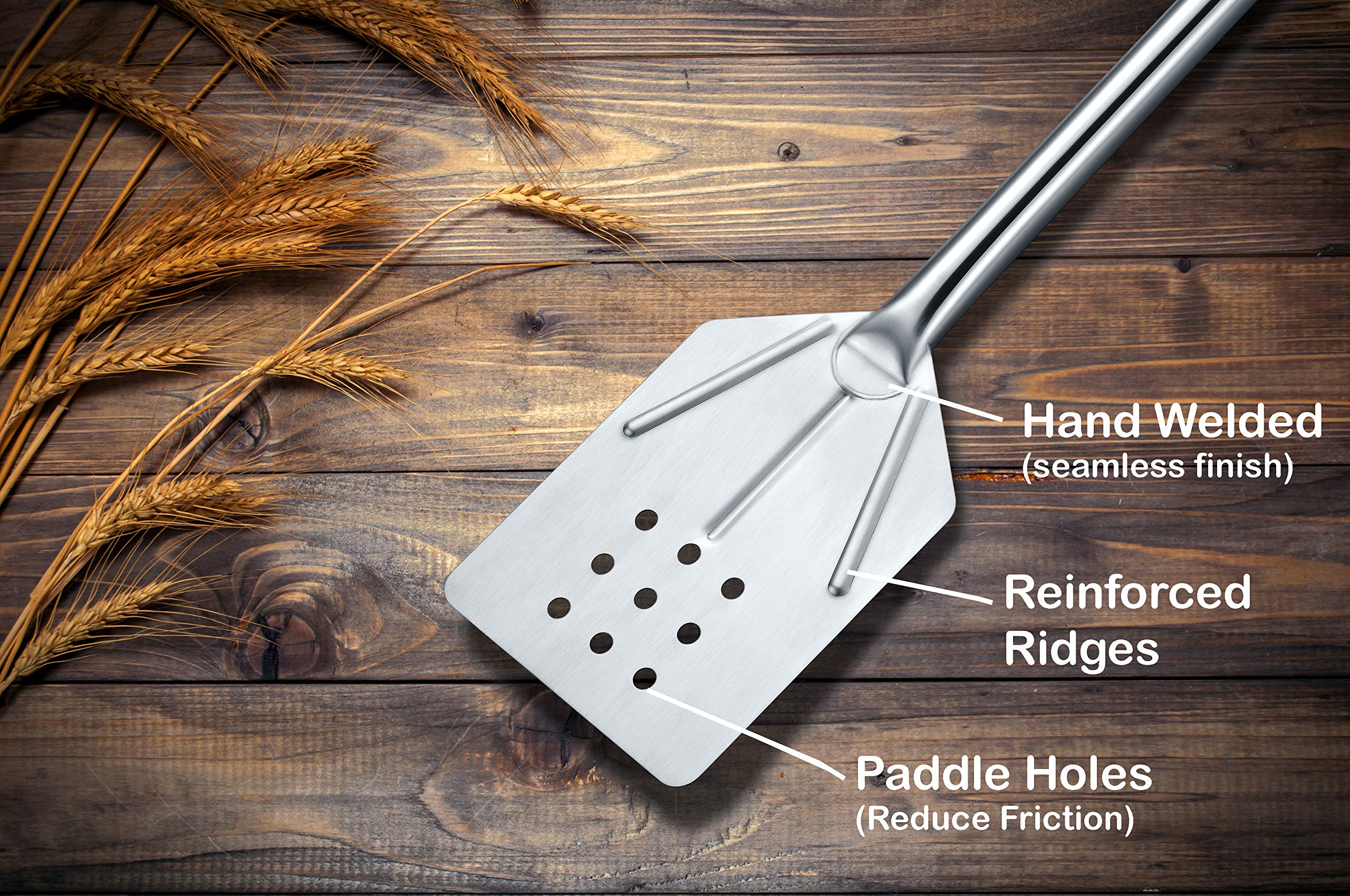 CONCORD 36" Stainless Steel One Piece Deluxe Commercial Grade Mixing Paddle. Great for Home Brewing, Seafood, Crawfish, Shrimp, Crab Boil and more.