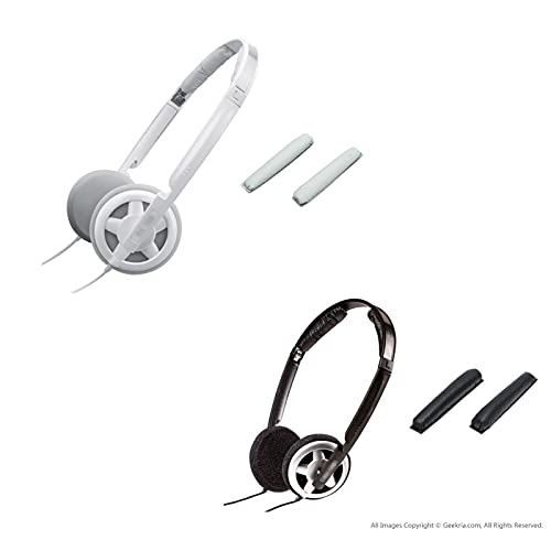 Geekria Protein Leather Headband Pad Compatible with Sennheiser PX100, PX200, PX80 Headphone Replacement Headband/Headband Cushion/Replacement Pad Repair Parts (Black).