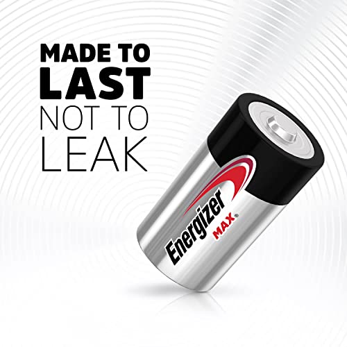 Energizer MAX D Batteries (2 Pack), D Cell Alkaline Batteries