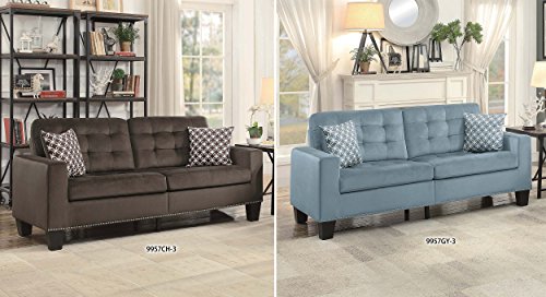 Homelegance Lantana 72" Fabric Sofa, Gray