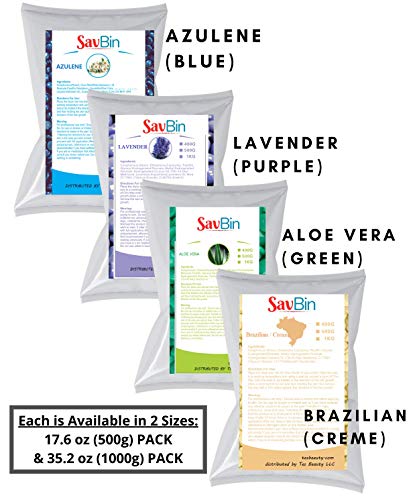 SAVBIN Brazilian Creme Hard Wax Beans (Brazilian Creme - 2.2 LBS (1000 grams))