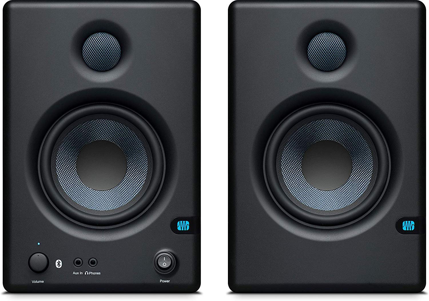 PreSonus Pair of Eris E3.5 BT 2-Way Studio Bluetooth Monitors with Studio One Prime DAW Studio Magic and Plug-in Suite Software Pack and LyxPro Condenser Recording Microphone Kit and Headphones