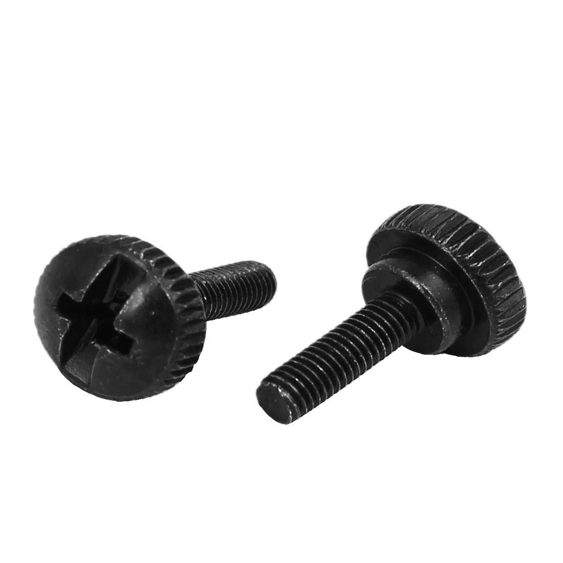 New Lon0167 M3 x Featured 10mm Knurled Phillips reliable efficacy Head Thumb Screw Black 20pcs for Computer PC Case(id:276 d5 b3 1cd)