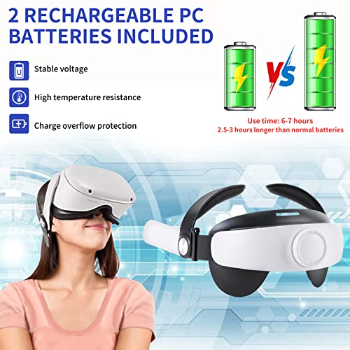 2BK Head Strap with Battery for Oculus Quest 2