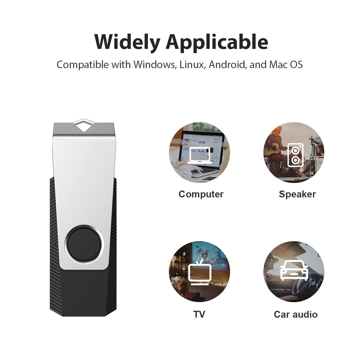 Aiibe 64GB Flash Drive 2 Pack 64GB USB Flash Drive Thumb Drive Zip Drive USB 2.0 Memory Stick USB Drive with Keychain (64G, 2 Colors: Black Green)