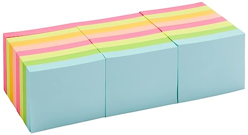 Amazon Basics Mini Sticky Notes, 1.5 x 2-Inch, Assorted Colors, 24-Pack
