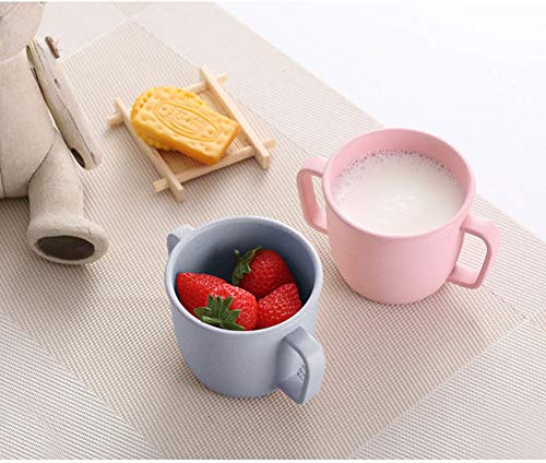Golandstar Small Size Bamboo Fiber 230ml Adult Children Cups Mugs 4pcs Set Unbreakable Tumbler Mug Cup for Water, Milk, Juice, Tea