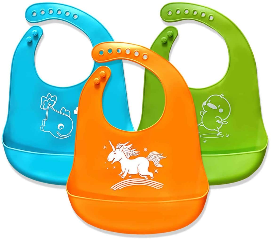 Dream Loom Christmas Baby Bibs 4pcs, First Xmas Baby Gift, for Babies Newborns and Toddler