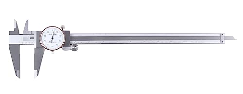 Accusize Industrial Tools 0-12 inch by 0.001 inch Precision Dial Caliper, Stainless Steel, in Fitted Box, P920-S212