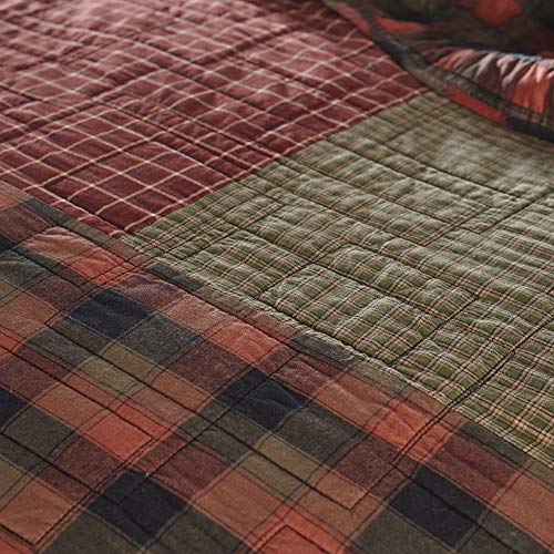 Donna Sharp Throw Pillow - Woodland Square Lodge Decorative Throw Pillow with Patchwork Pattern - Square