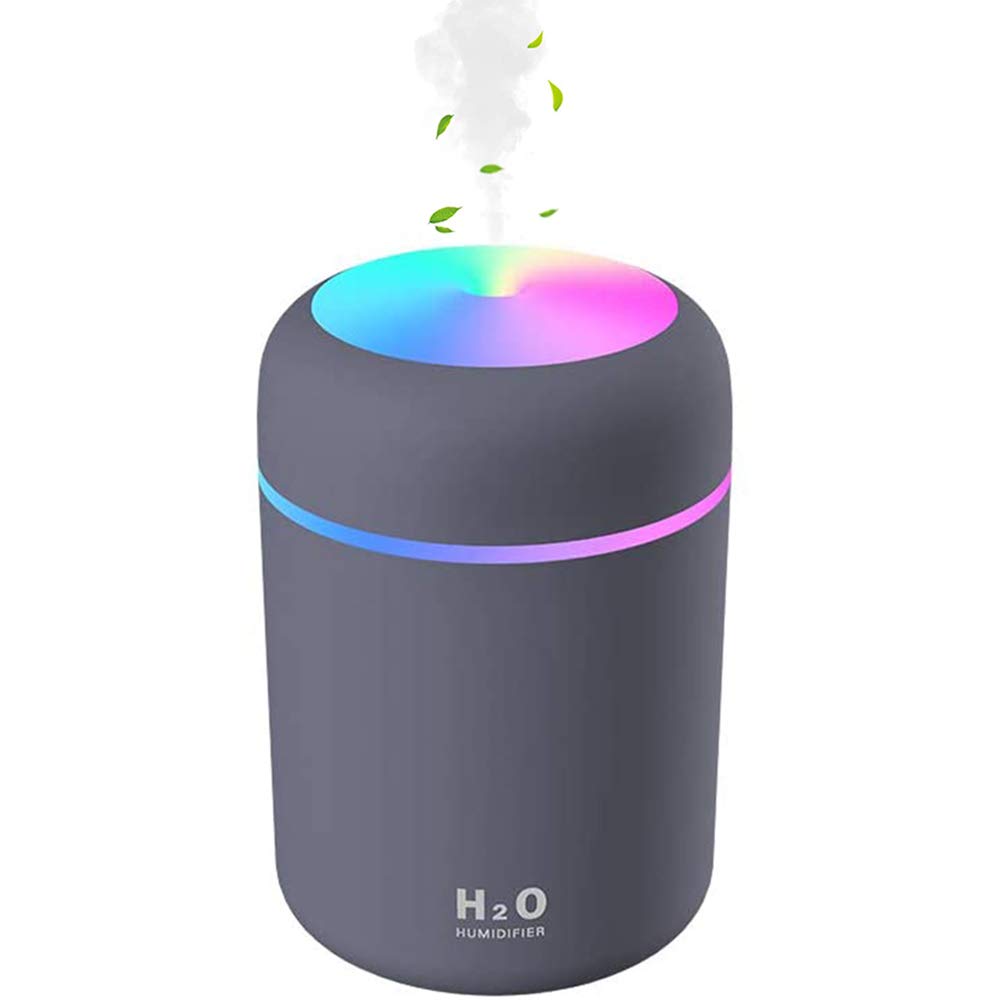 Cool Mini Humidifier, USB Personal Desktop Colorful Cool Mist Humidifiers for Bedroom, Car, Office, etc. Auto Shut-Off, 2 Adjustable Mist Modes, Super Quiet (Navy)