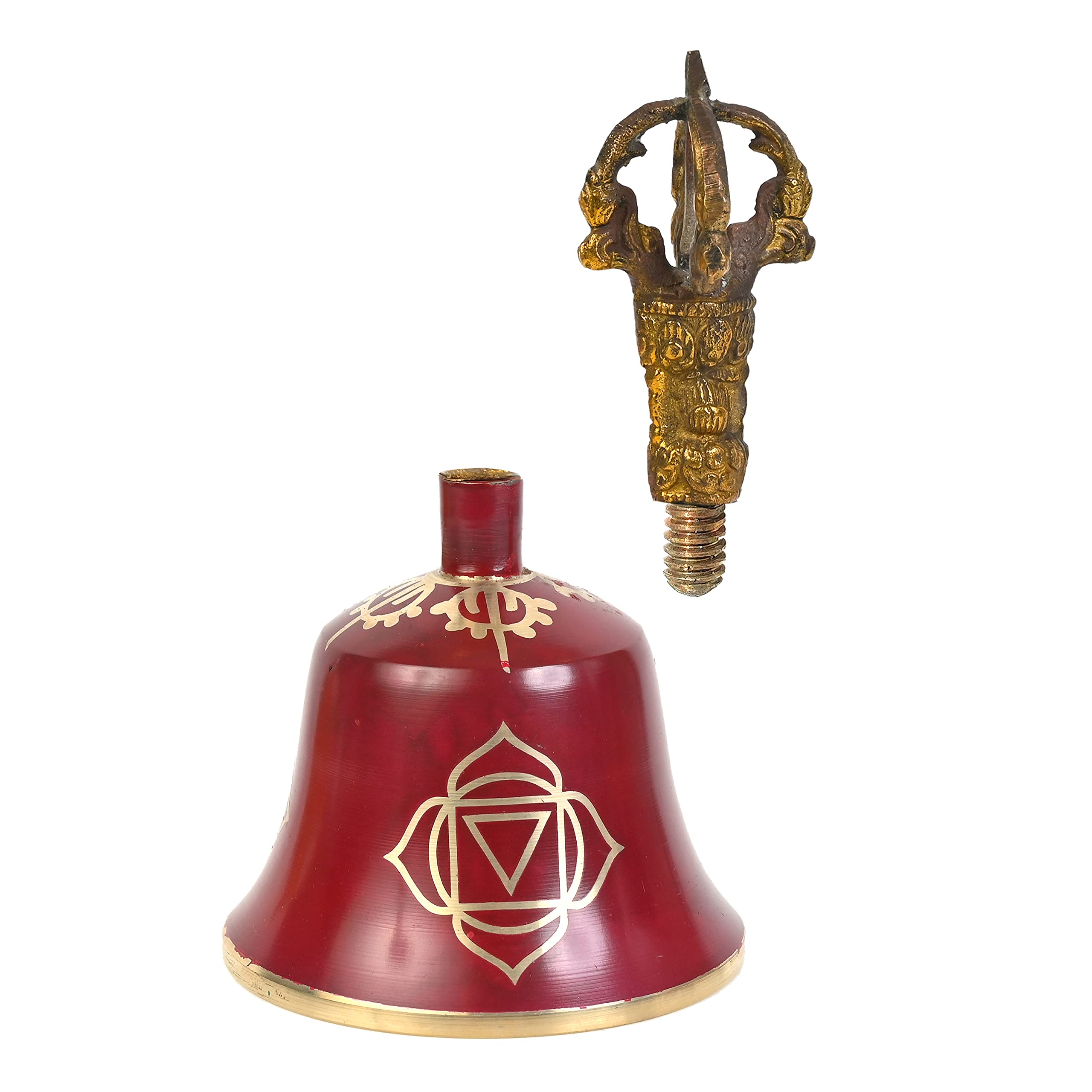 Blue Third Eye Chakra Tibetan Bell (Note E) - 5.5 Inches H x 3 Inches D - Chakra Meditation Harmony