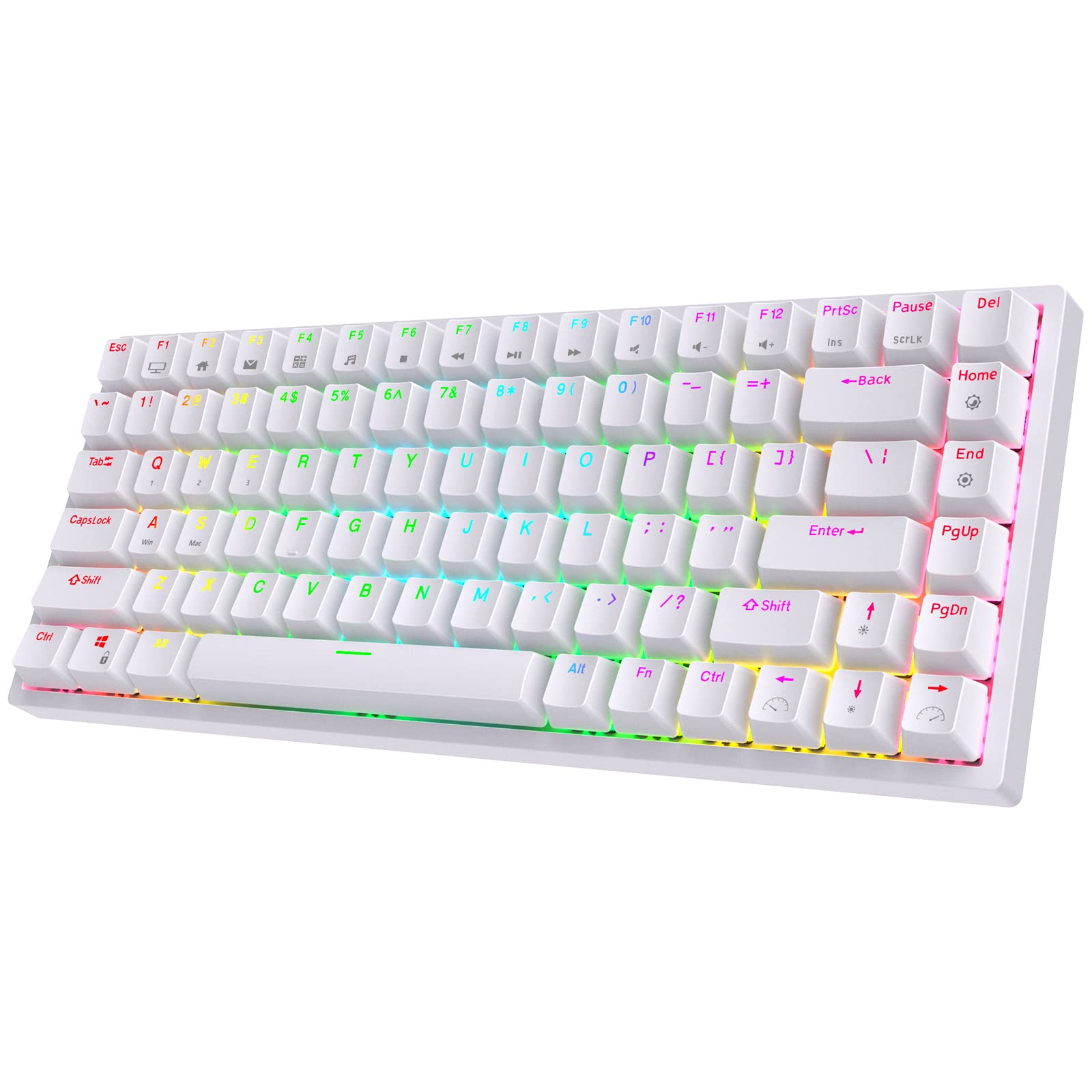 RK ROYAL KLUDGE RK84 Wireless RGB 75% Triple Mode BT5.0/2.4G/USB-C Hot Swappable Mechanical Keyboard, 84 Keys Wireless Gaming Keyboard w/High-Capacity Battery, Tactile Brown Switch