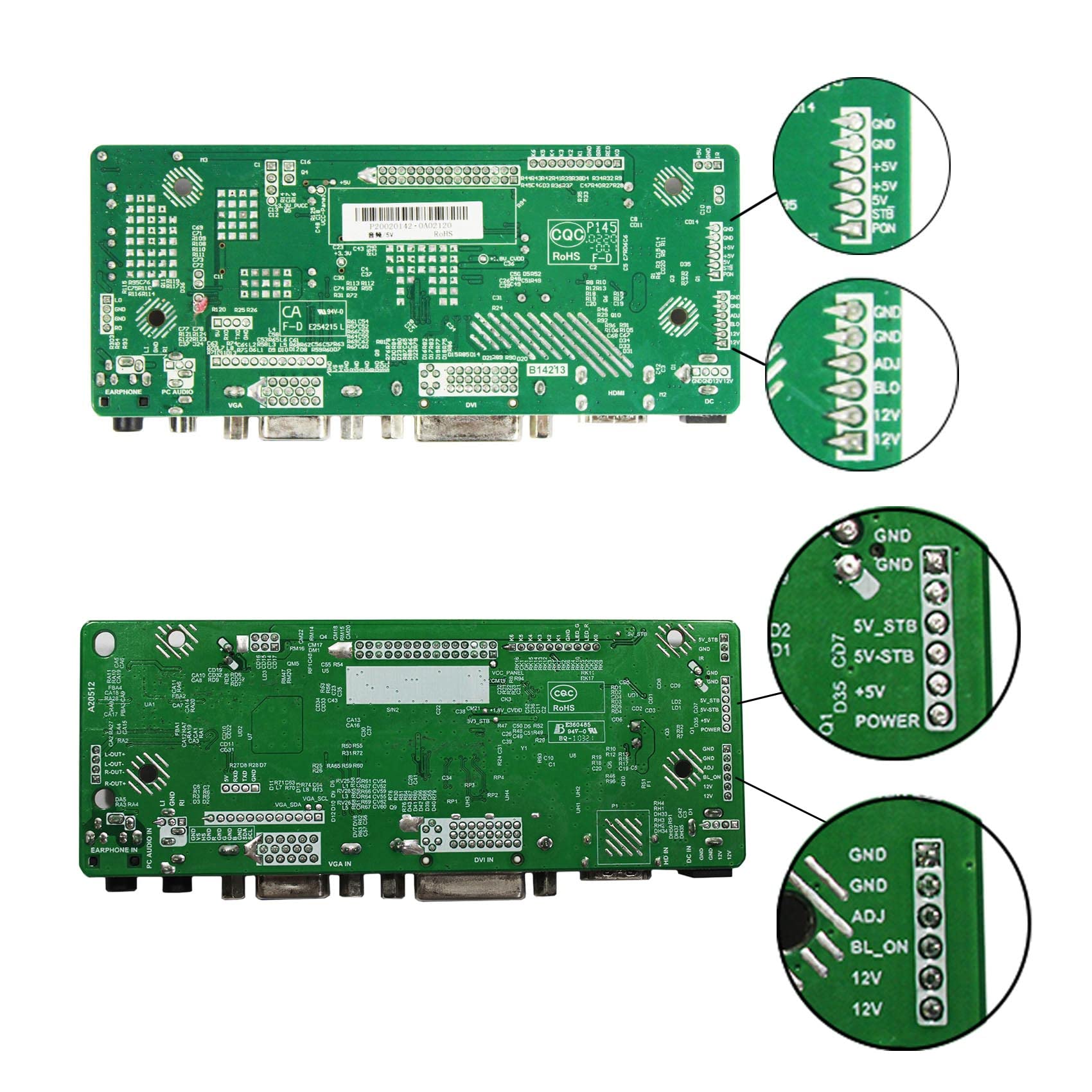 VSDISPLAY HD-MI VGA DVI LCD Controller Board Fit for 23.6 inch 1920x1080 LCD: V236H1 LE2 V236H1 LE4 M236H3 LA2 M236H3 LA3