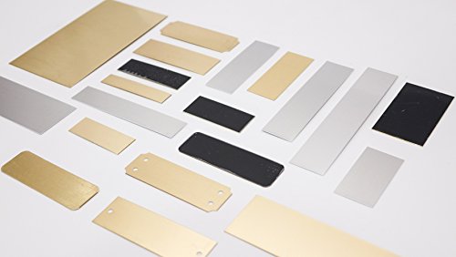 Engraving Plate Assortment - 20 Piece Aluminum and Brass Stamping