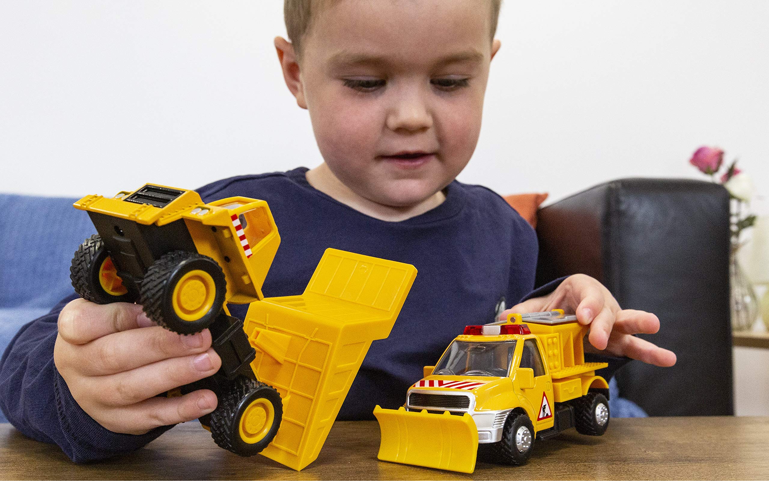 Corgi Chunkies City Service Road Works Contruction Dump Truck, Snow Plow and Tractor with Claw Grapple Triple Pack Toy Vehicles CHP13