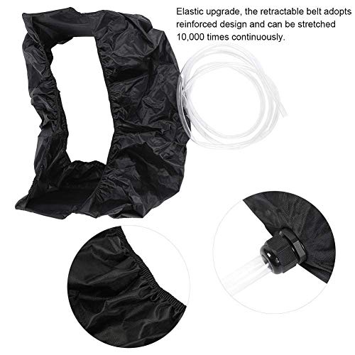 Air Conditioning Bag, Wall-Mounted Waterproof Air Conditioner Protector Bag Washing Cover for Home Office, Black