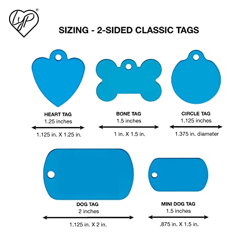 Love Your Pets Classic Pet ID Tags β Aluminum 2 Sided Deep Engraved Dog Tags-Made in The USA-Personalized Dog ID Tags, Cat Tags & Pet Tags