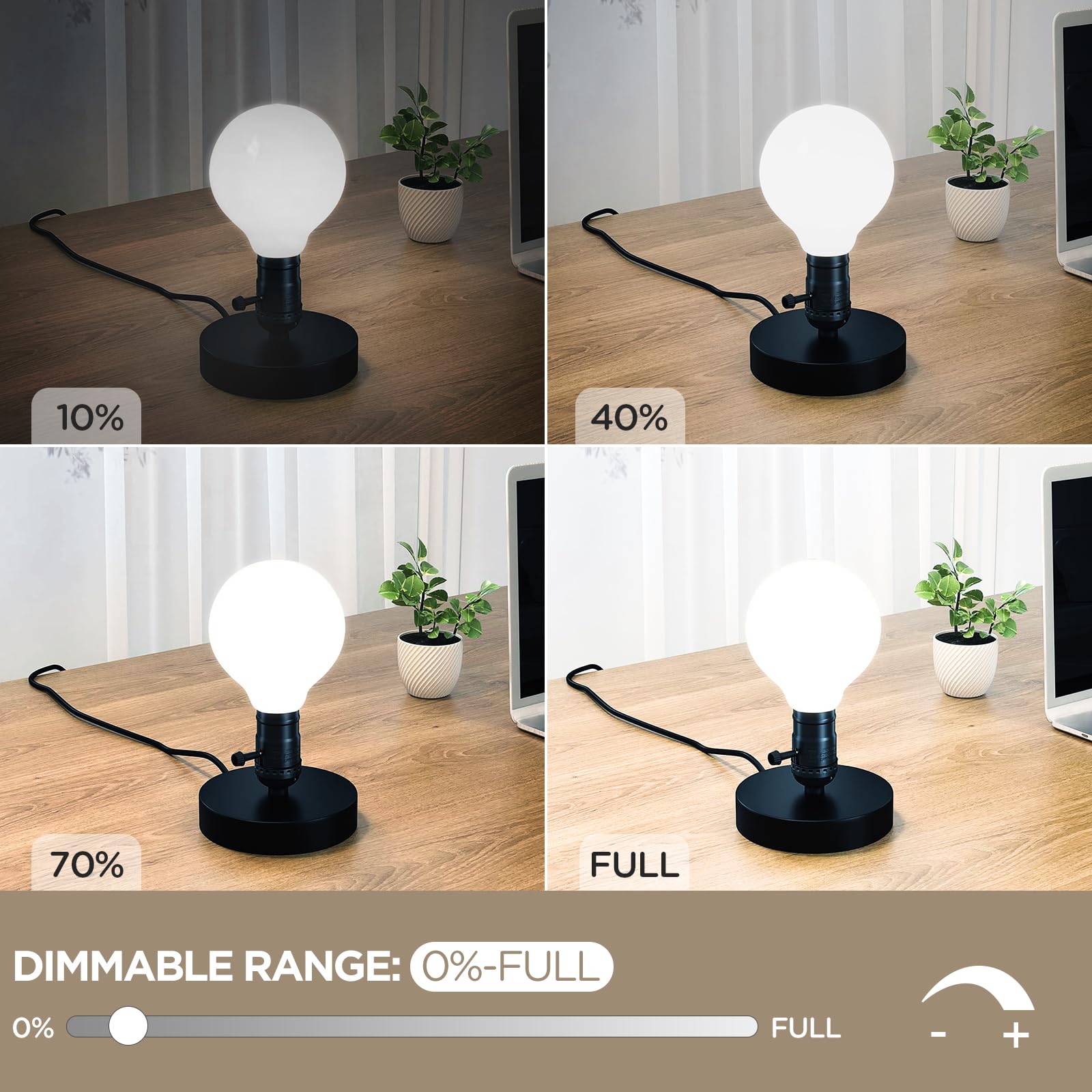 CRIRY G25 Dimmable LED Globe Light Bulbs 60 Watt Equiv, 6W 5000K Daylight Bathroom Vanity Light Bulbs, G80 Large Edison Round LED Light Bulbs for Sputnik Chandelier 800LM CRI85, E26 Base, 8Packs