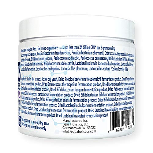 Equa Holistics HealthyGut™ Probiotics for Horses Dietary Supplement, All-Natural Digestive System Maintenance Formula (30 Days)