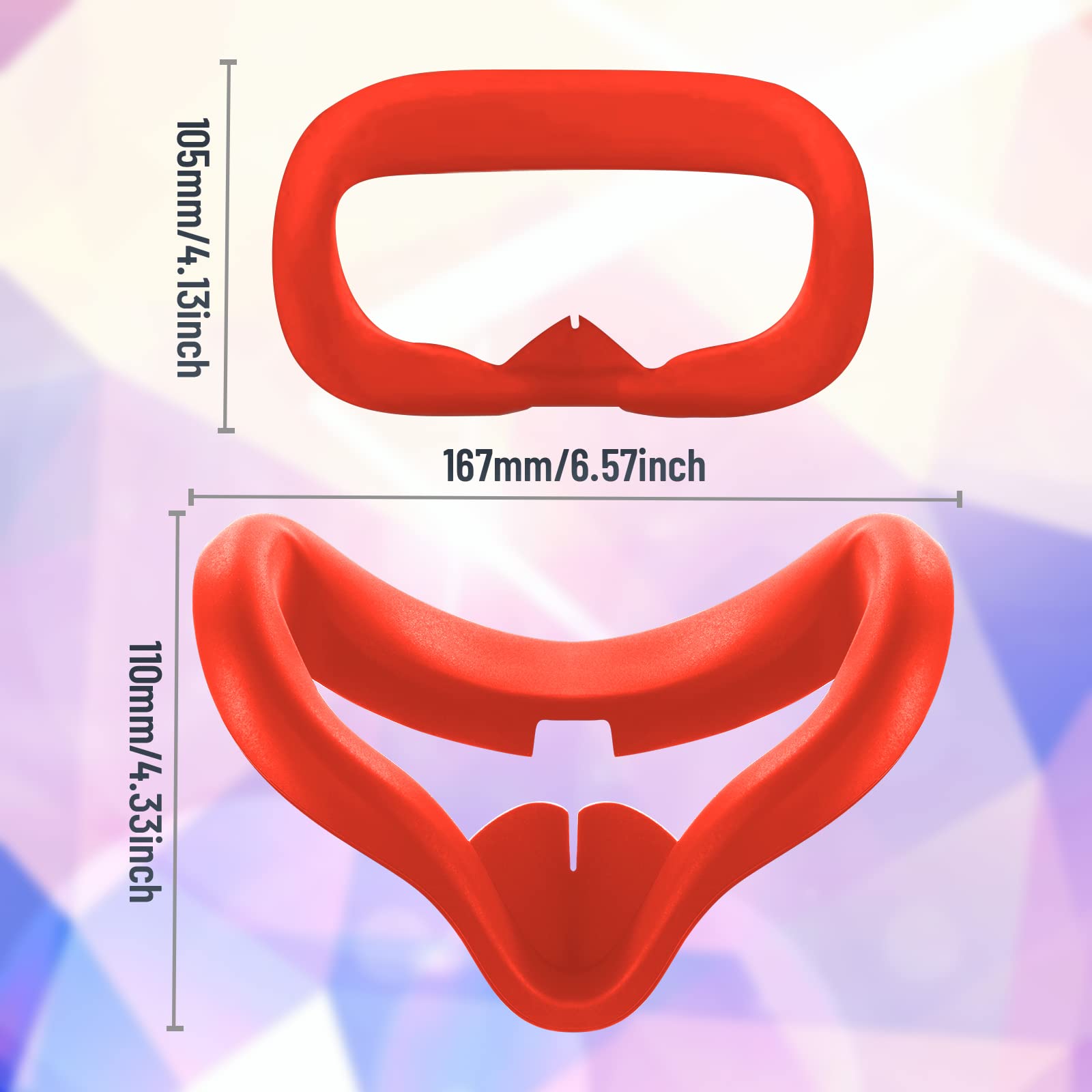 Accessories Compatible with Oculus Quest 2 Silicone Touch Controller Grip Cover, Face Cover, Headset Shell Cover, Protective Lens Case, Disposable Eye Sleeves