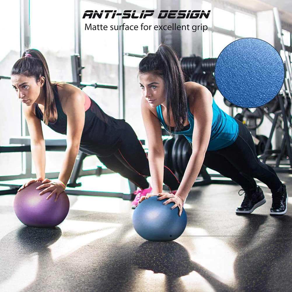 9 Inch Exercise Pilates Ball Mini Exercise Barre Ball for Yoga,Stability Exercise Training Gym Anti Burst and Slip Resistant Balls Physical Therapy Improves Balance, Core Strength, Back Pain Posture
