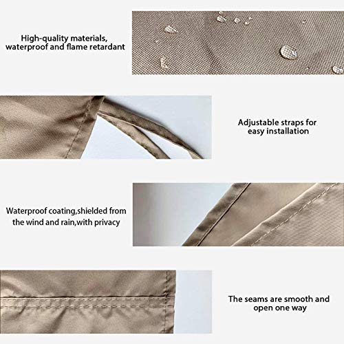 CoastShade Gazebo Replacement Curtain for 8x8 or 10x10 or 10x12 Summer Outdoor Gazebo,6.7FT Height,Only 1 Panel Sidewall,Autumn Gazebo Sidewall,Beige