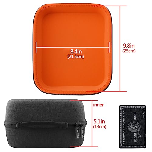 Geekria Shield Case for Large-Sized Over-Ear Headphones, Replacement Hard Shell Travel Carrying Bag with Cable Storage, Compatible with Beyerdynamic DT 880 Pro, AKG K167 Headsets (Dark Grey)