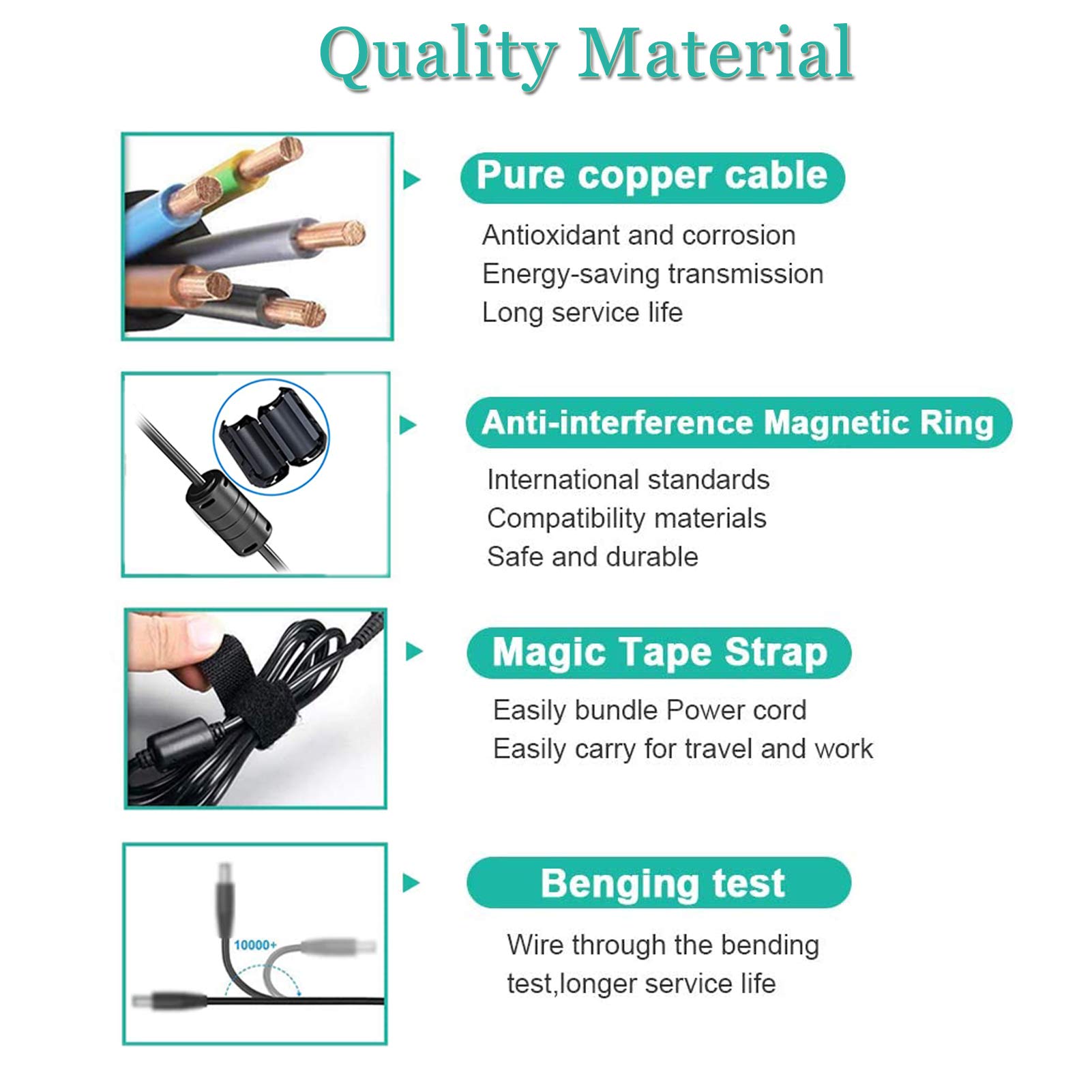 Gonine Security Camera Power Supply 12V 5A Power Cord with 8 Way Power Splitter Cable, 12 Volt 5A 60W Power Adapter for 12Vdc Lorex, Samsung, Q-See, Night Owl, Swann and Annke CCTV Cameras.