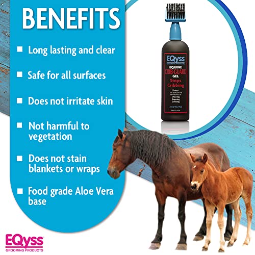 Eqyss Crib Guard Equine Gel 16oz - Guaranteed to Stop Your Horse from Chewing and Cribbing