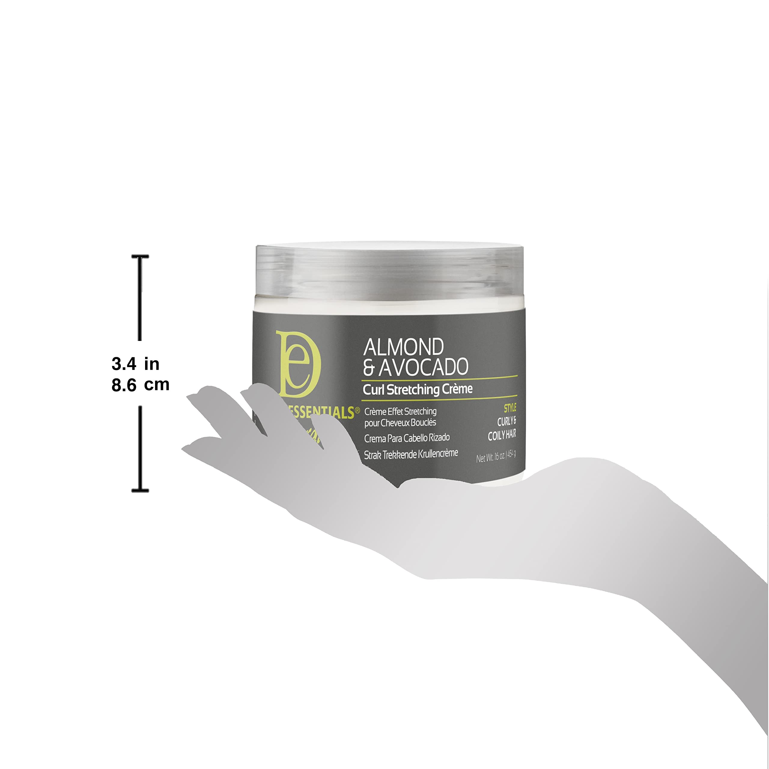 Design Essentials Natural Almond & Avocado Curl Stretching Cream For All Curl Types, Stretching Crème, 16 Fl Oz
