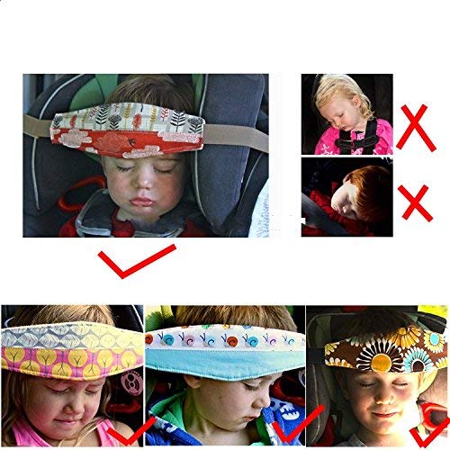 JZK 3 Soft Safety Baby car seat Head Support Strap Toddler Head Holder Belt Fastening Band, Stop Kids Necks Falling or Bobbing Forward When Sleep/nap