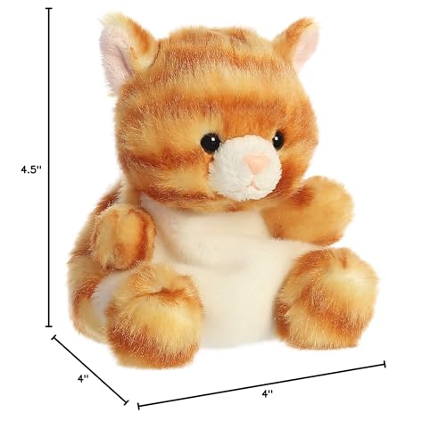 Aurora® Adorable Palm Pals™ Meow Kitty™ Stuffed Animal - Pocket-Sized Play - Collectable Fun - Orange 5 Inches