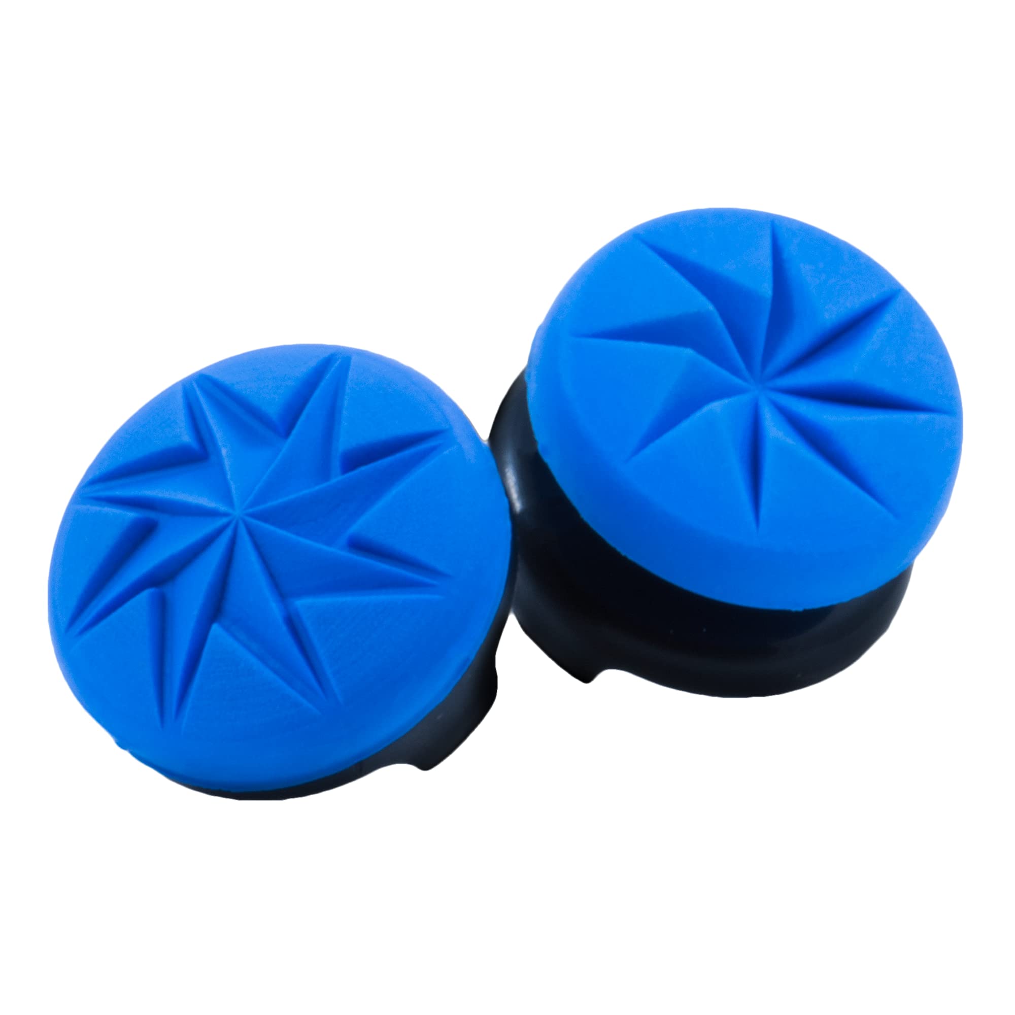 KontrolFreek FPS Freek Edge for PlayStation 4 (PS4) and PlayStation 5 (PS5) | Performance Thumbsticks | 1 High-Rise Convex, 1 Low-Rise Convex | Blue