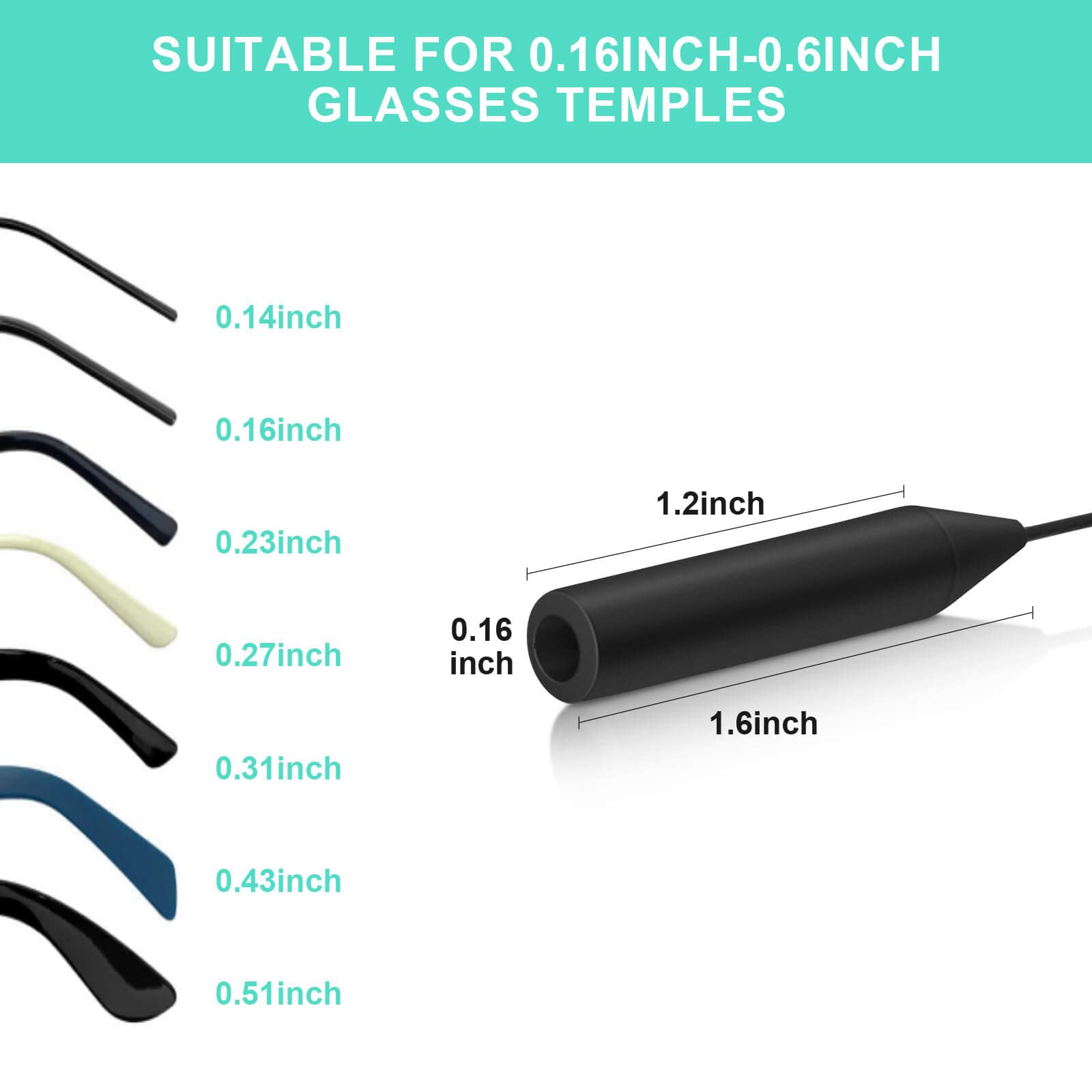 4 Pcs Glasses Strap, Easy to Adjust Glasses Strap, Sunglasses Eyeglasses Strap, Fixed Glasses, Suitable for Mountain Climbing, Cycling, Skateboarding etc