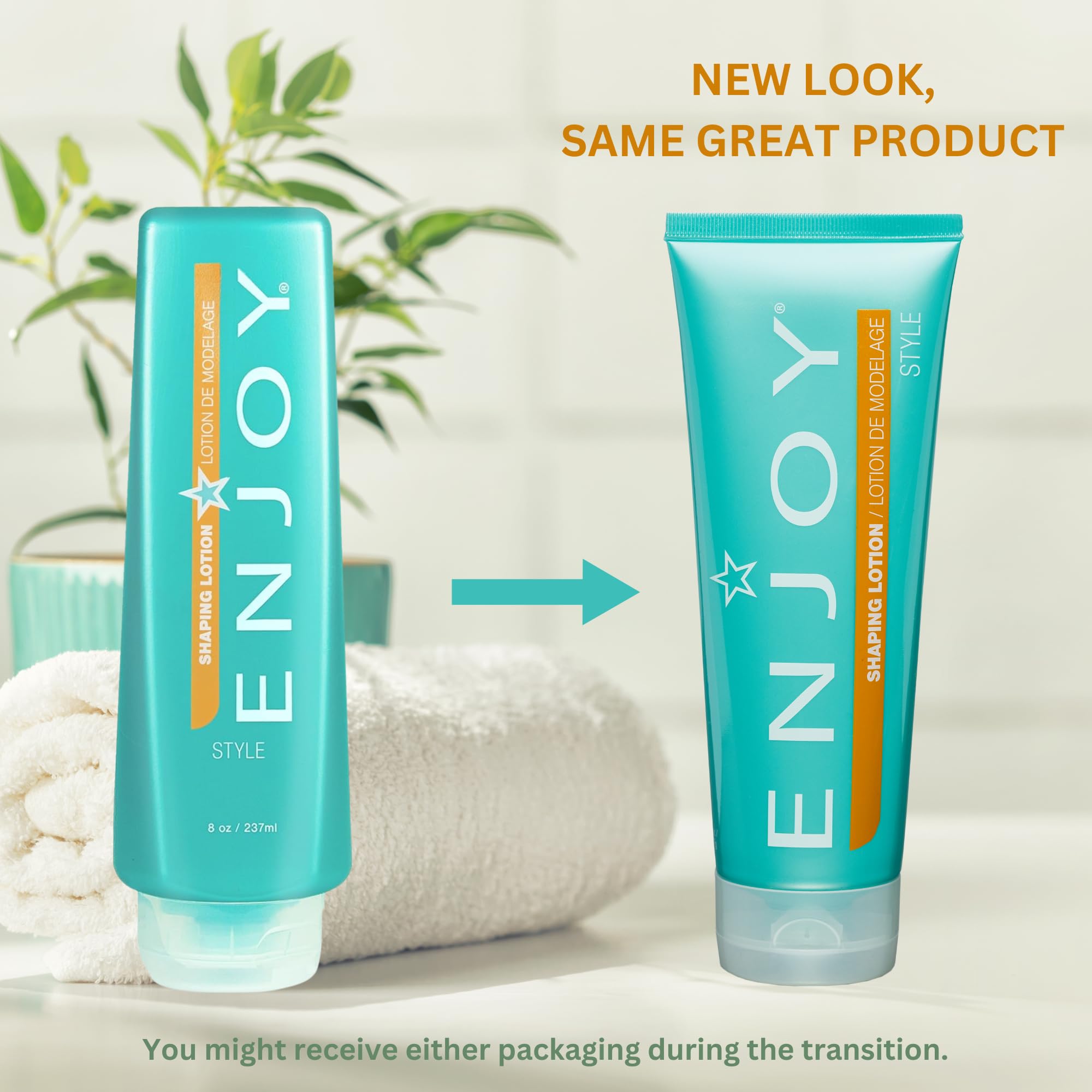 Enjoy Shaping Curly Hair Styling Cream - Adds Volume, Lightweight Curl Defining Finish, Anti-Frizz, 8 Ounce