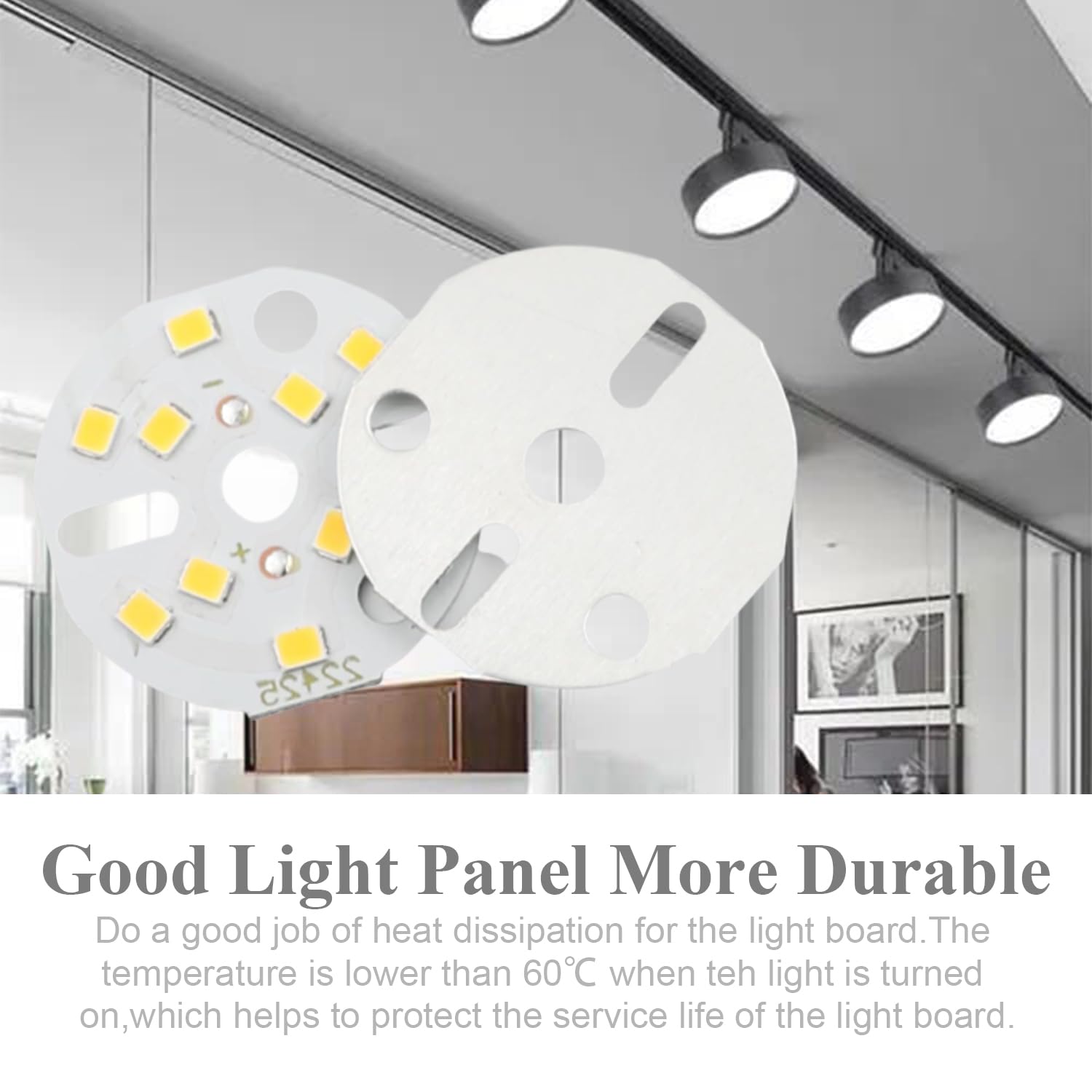 Fielect 5Pcs 5W LED Chip Bulb Super Bright High Power or Floodlight, 5730 300mA for Replacement LED Downlights, Track Lights