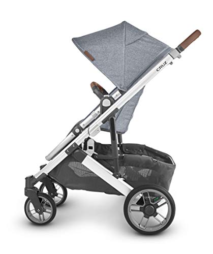 UPPAbaby Cruz V2 Stroller - Gregory (Blue Marl/Silver/Saddle Leather) + Travelbag for Vista, V2, Cruz, V2