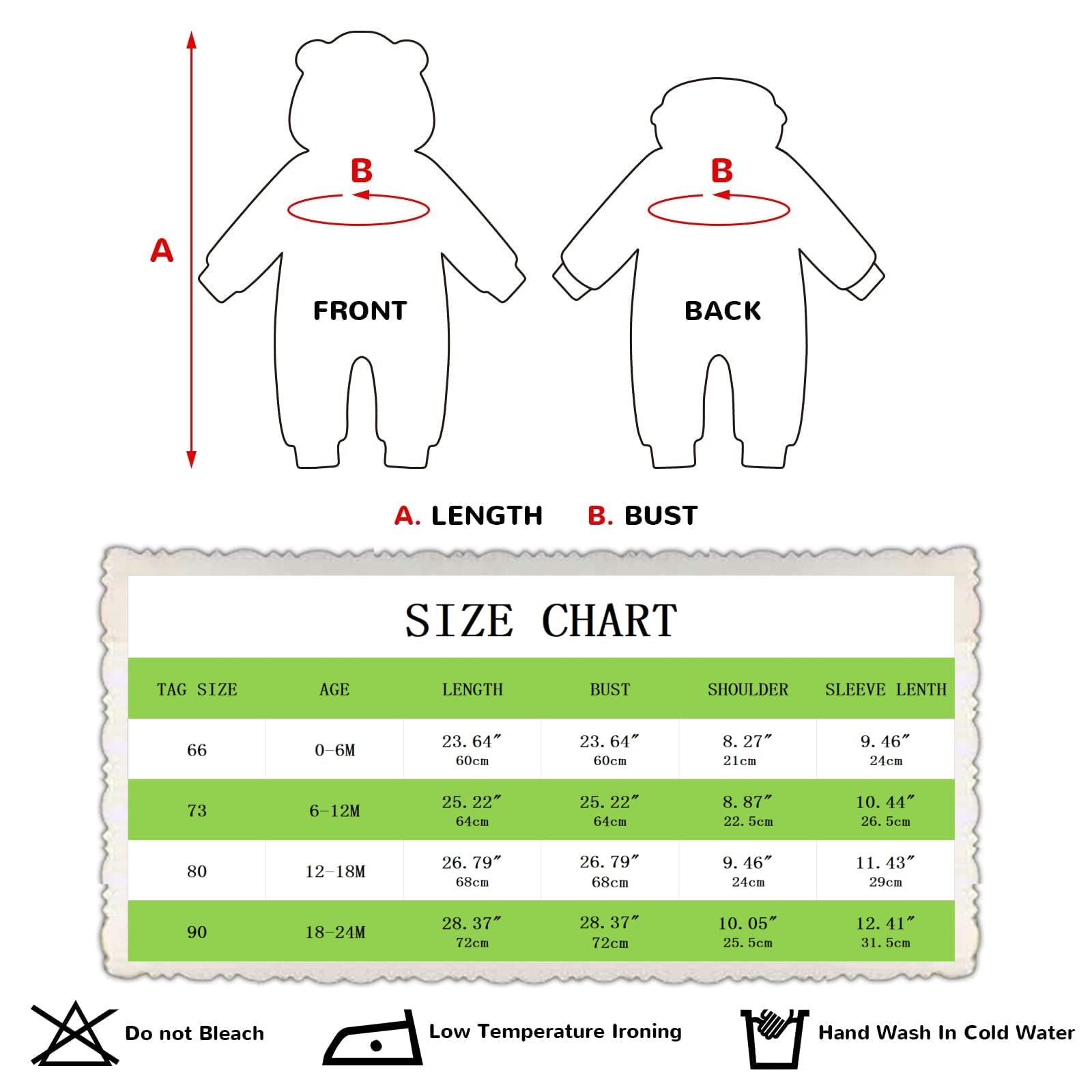 Ohrwurm Hooded Puffer Jumpsuit for Baby Boys Girls Long Sleeve Winter Romper Warm Snowsuit Coat Down Jacket 0-6 Months Black