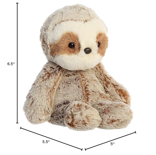 Aurora® Snuggly Sweet & Softer™ Sloth Stuffed Animal - Comforting Companion - Imaginative Play - Brown 9 Inches