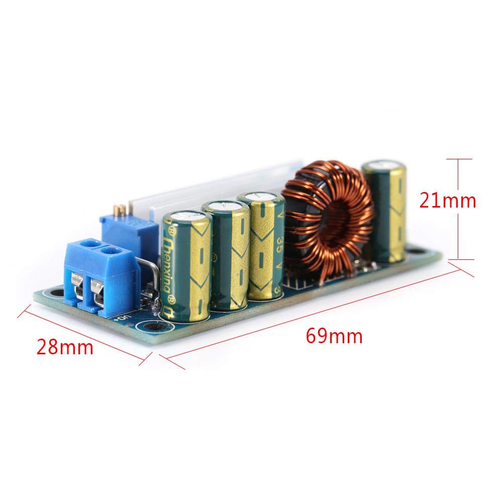 Step Up/Down Converter, 10A Fuse Boost/Buck Converter Module DC-DC 5V-30V to 0.5V-30V for Powering Speaker Audio Amplifier