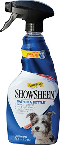 EQUIPET ShowSheen Bath in a Bottle Waterless Shampoo, 5-in-1 Formula with Vitamin E, Instant Spot Remover, 16oz