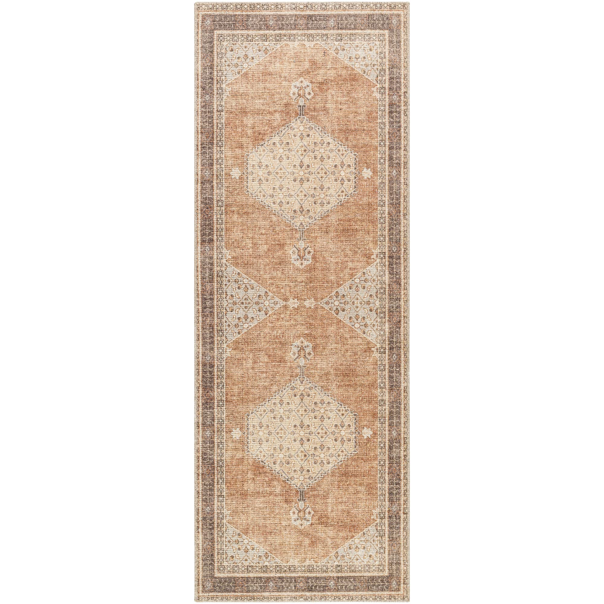 Livabliss x Becki Owens Lila Medallion Runner Area Rug, 2'7" x 7'3", Tan