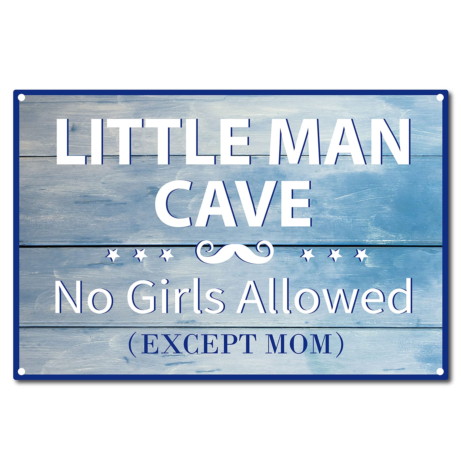 CREATCABIN Metal Tin Sign Man Cave No Girls Allowed Except Mom Retro Vintage Funny Wall Art Mural Hanging Iron Painting for Home Garden Bar Pub Kitchen Living Room Office Garage Plaque 8 x 12inch