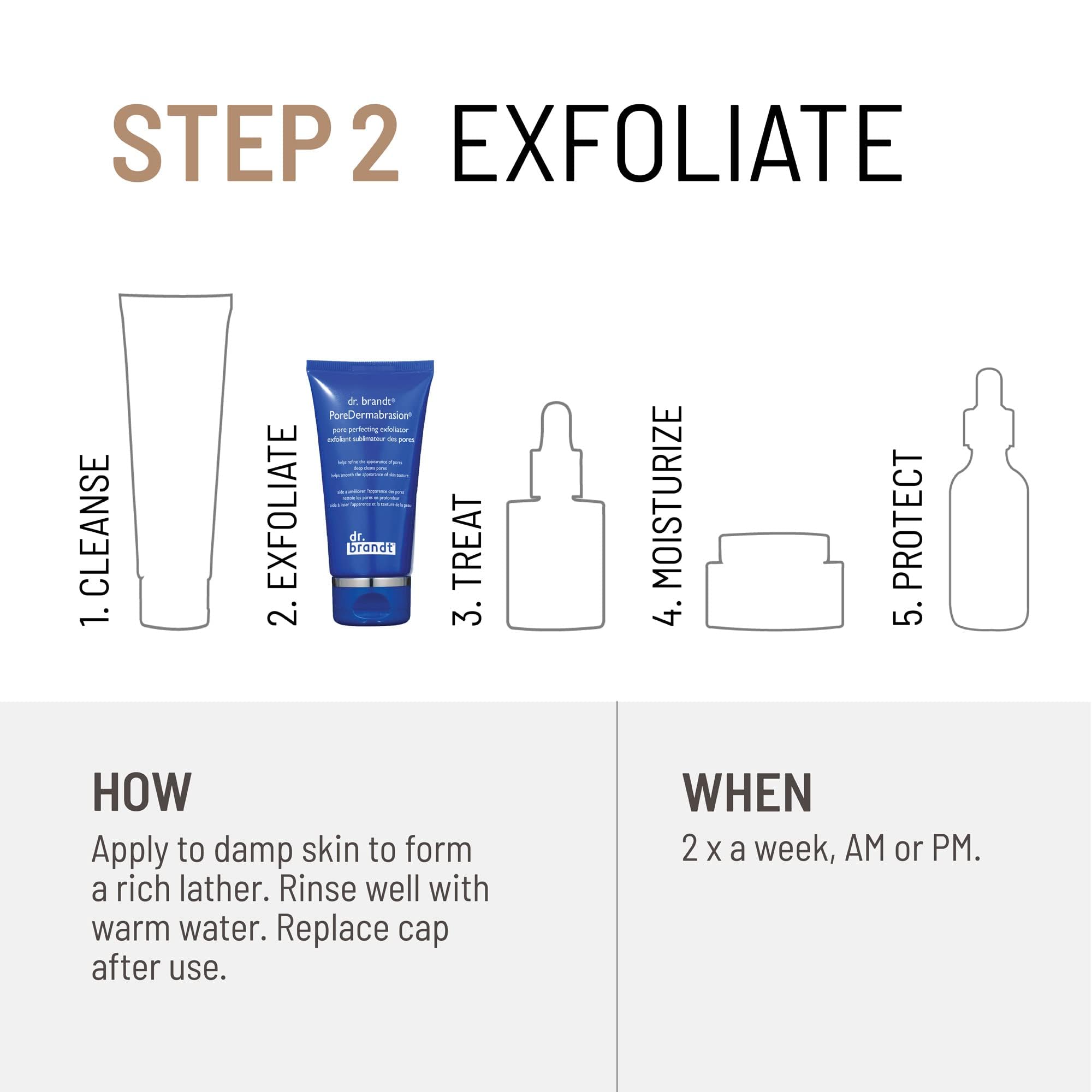 Dr. Brandt PoreDermabrasion. Pore Perfecting Exfoliator that Refines the Appearance of Pores, Deep Cleans and Improves Skin Texture , 2 oz.