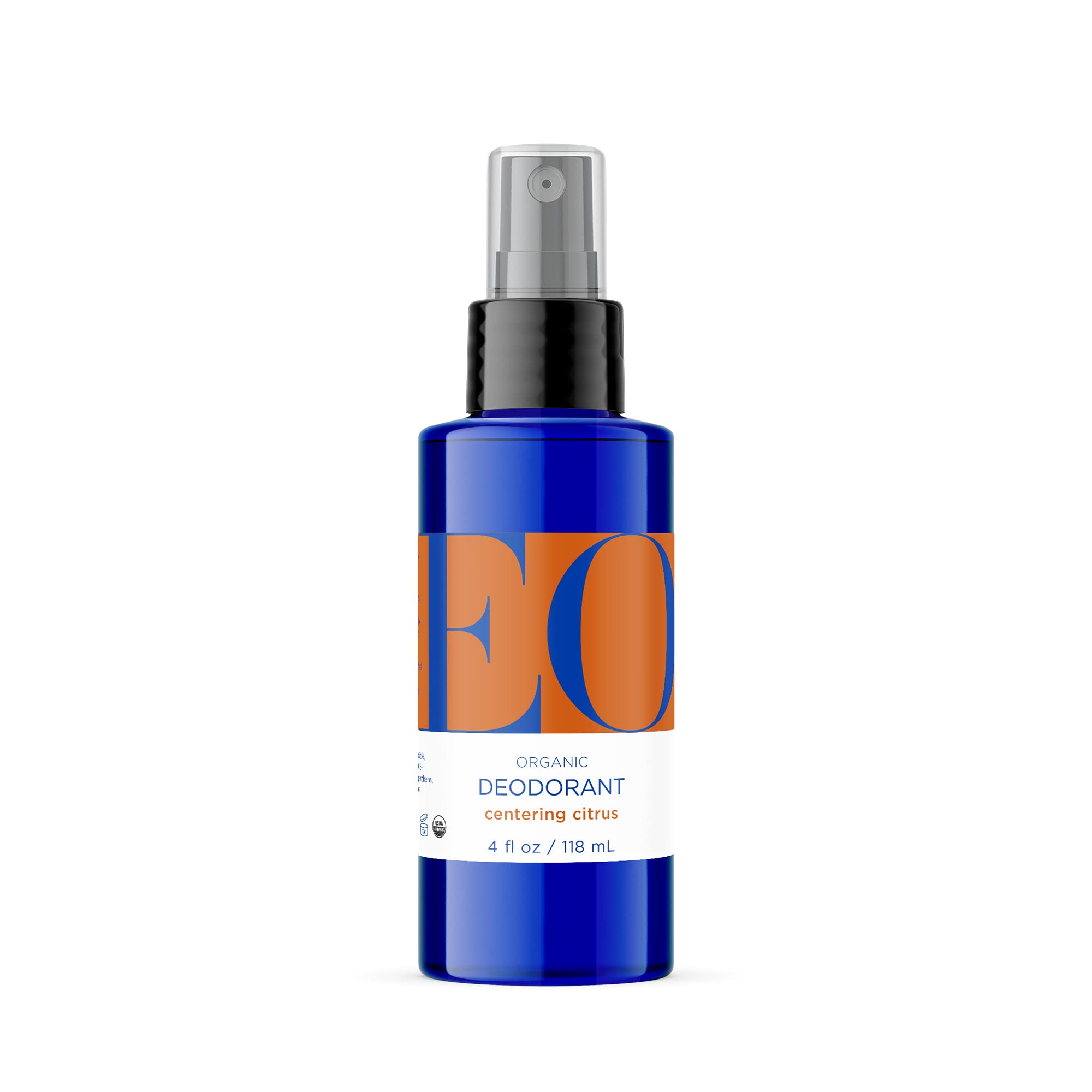 EO Organic Deodorant Spray, 4 Ounce (Pack of 1), Citrus, Organic Plant-Based, Botanical Extracts