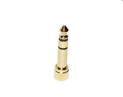 Locking 1/8" - 1/4" Screw on Headphone Adapter for Shure, Sennheiser, AKG, and Other Professional Headphones