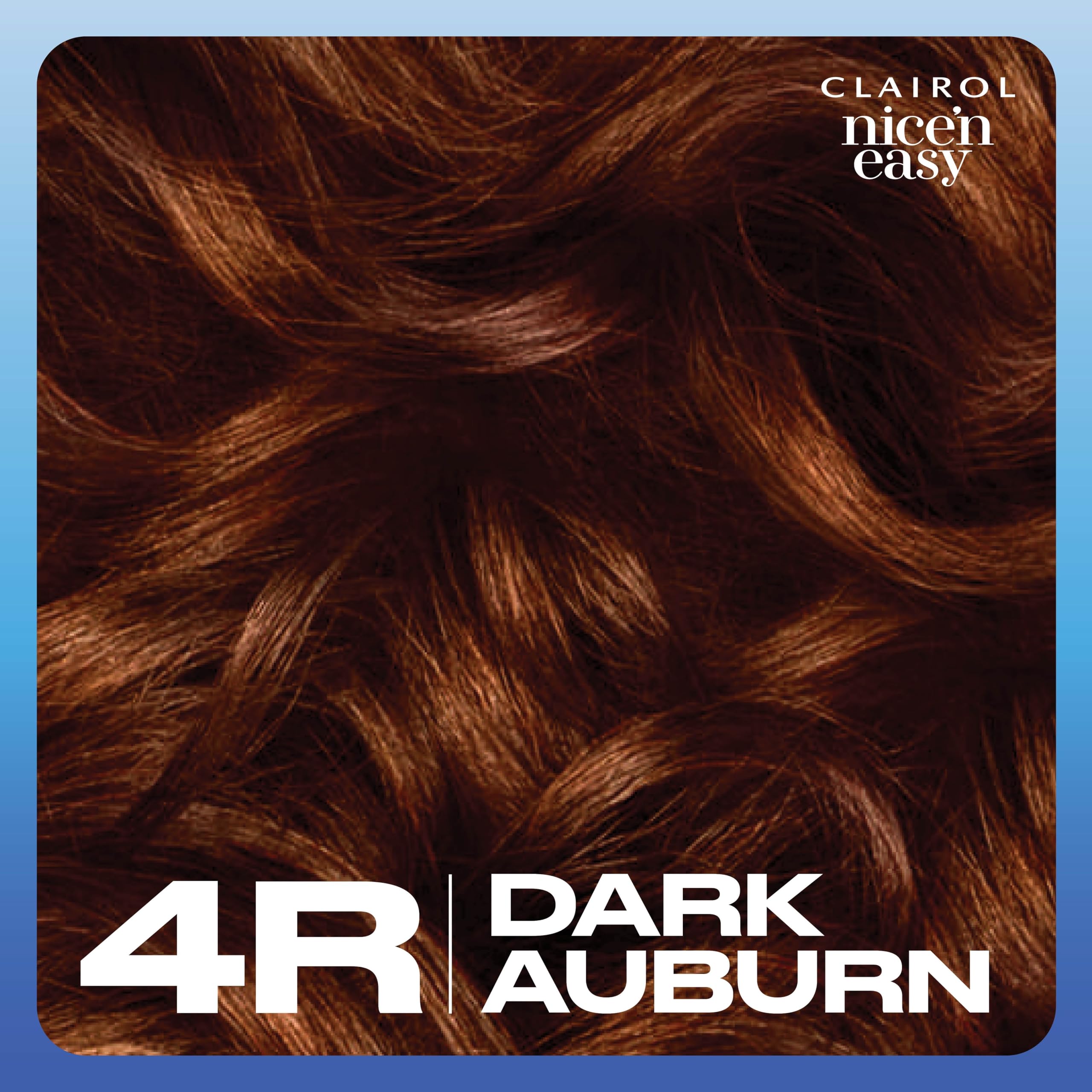 Clairol Nice'n Easy Permanent Hair Dye, 4R Dark Auburn Hair Color, Pack of 3
